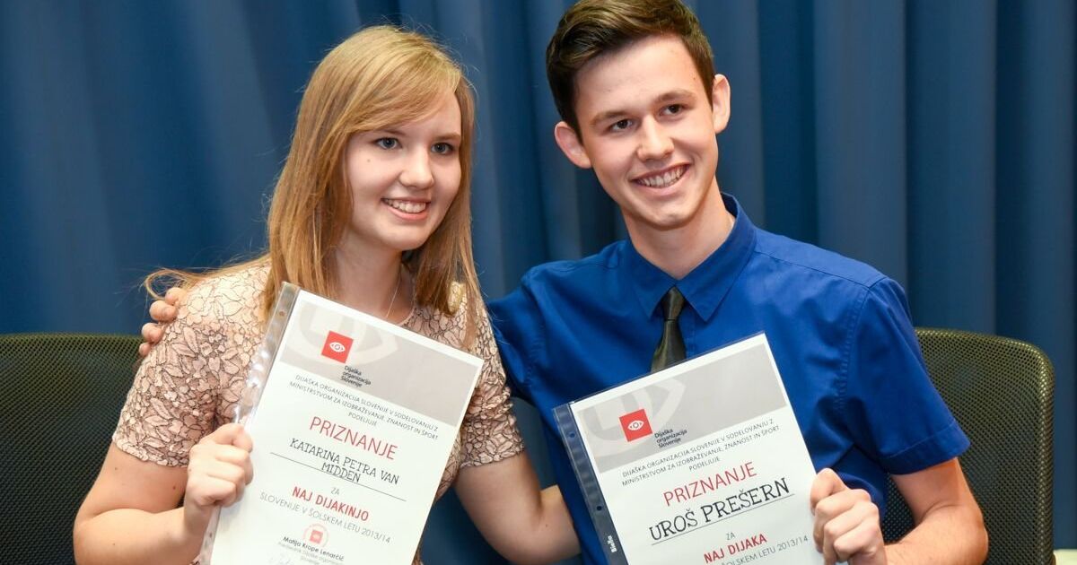 Naj dijak je gimnazijec Uroš Prešern.... - Svet24.si
