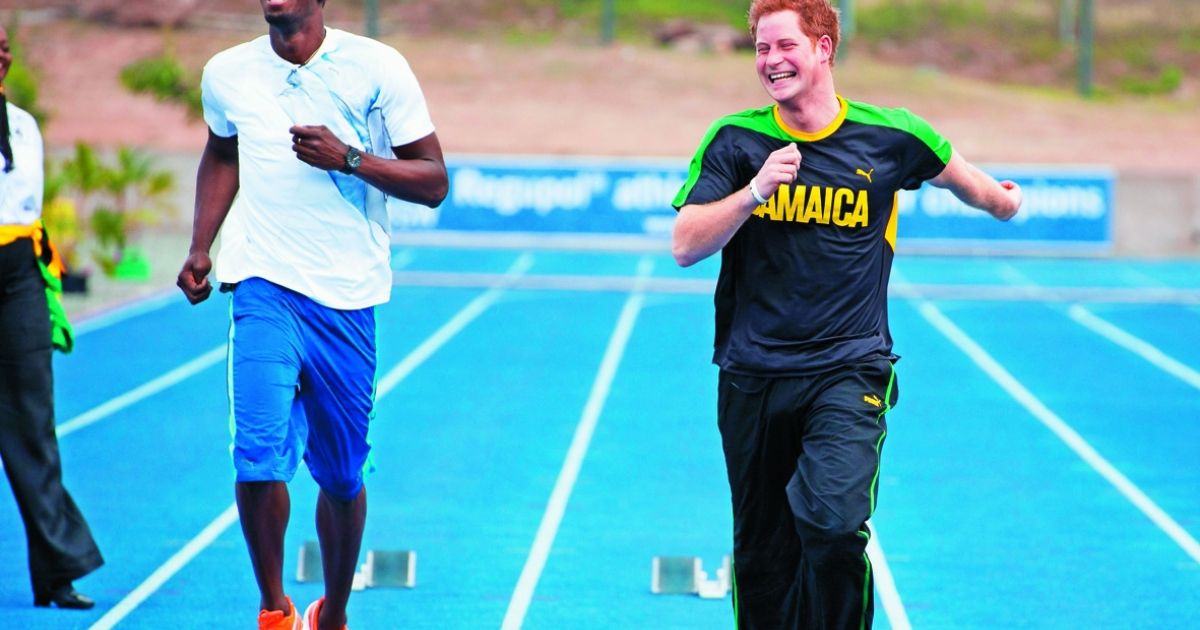 Princ Harry izziva Usaina Bolta - Revija Lady