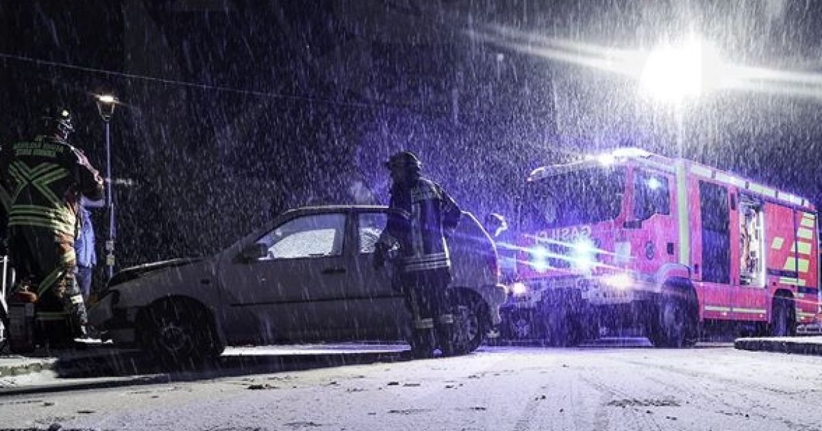 FOTO: Na Vrhniki trčil v most - Svet24.si