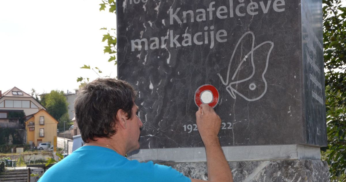 Oče markacije Alojz Knafelc dobil spominsko obeležje v rojstnem Novem ...