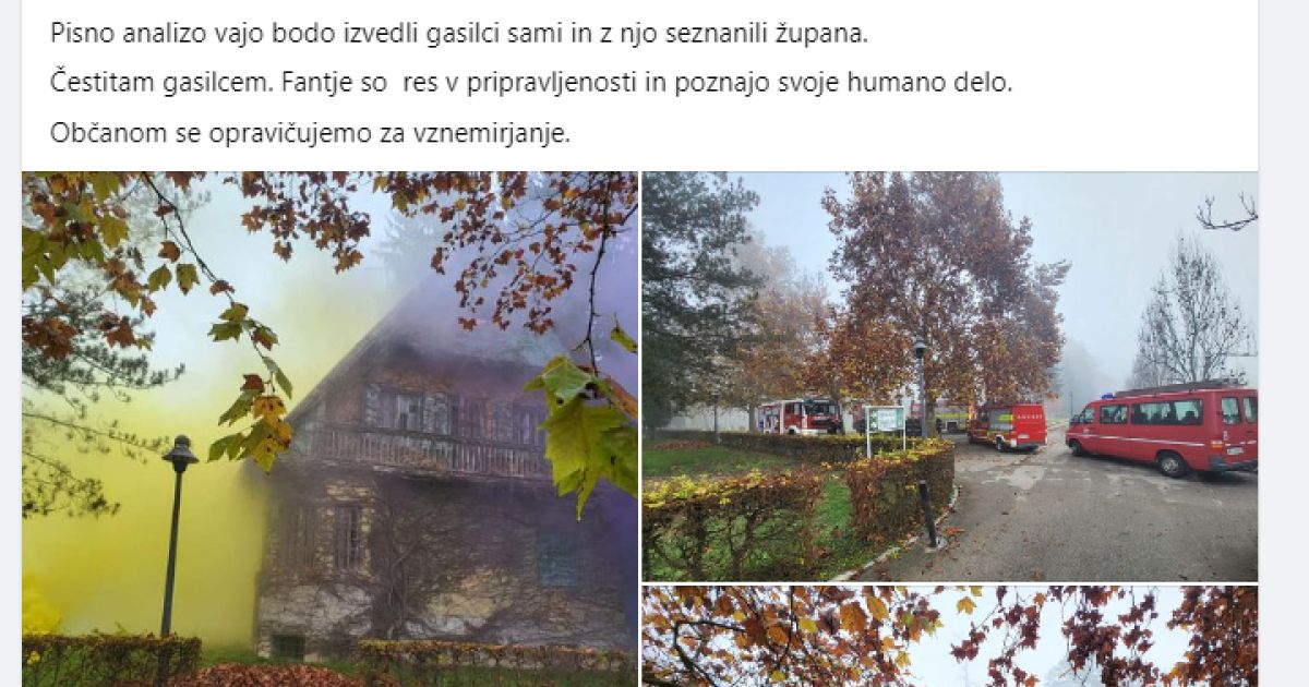 Leljakov klic na 112: Enajst gasilcev zaradi poziva, da gre za požar in ...
