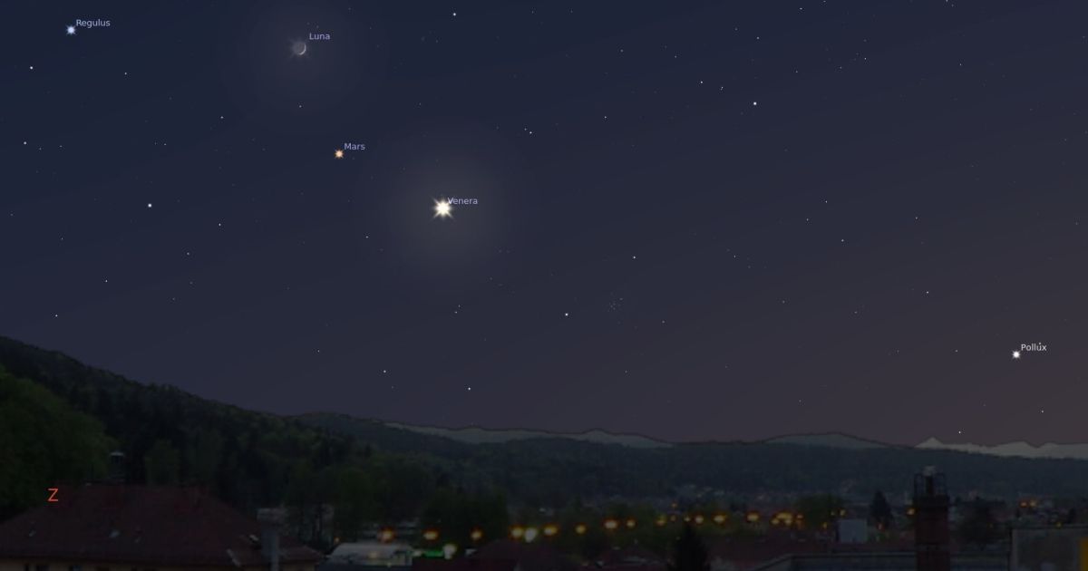 FOTO: Danes ponoči se bodo trije planeti "estetsko poravnali" - Svet24.si