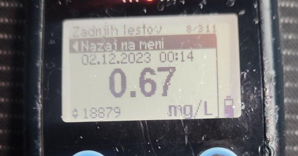 47-letnik pijan in zadet za volanom; 4.070 evrov globe in 47 kazenskih ...