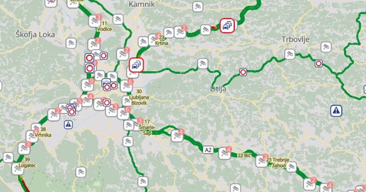 Slovenske ceste danes po 16 uri: veliko zastojev - Svet24.si