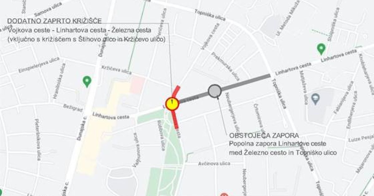 To ljubljansko križišče bo zaprto najmanj dva tedna - Svet24.si