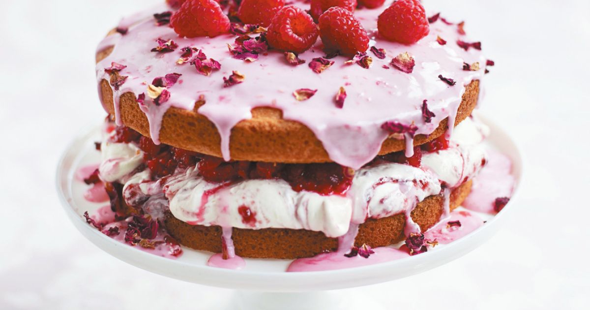 Malinova torta z rožno vodo - Svet24.si