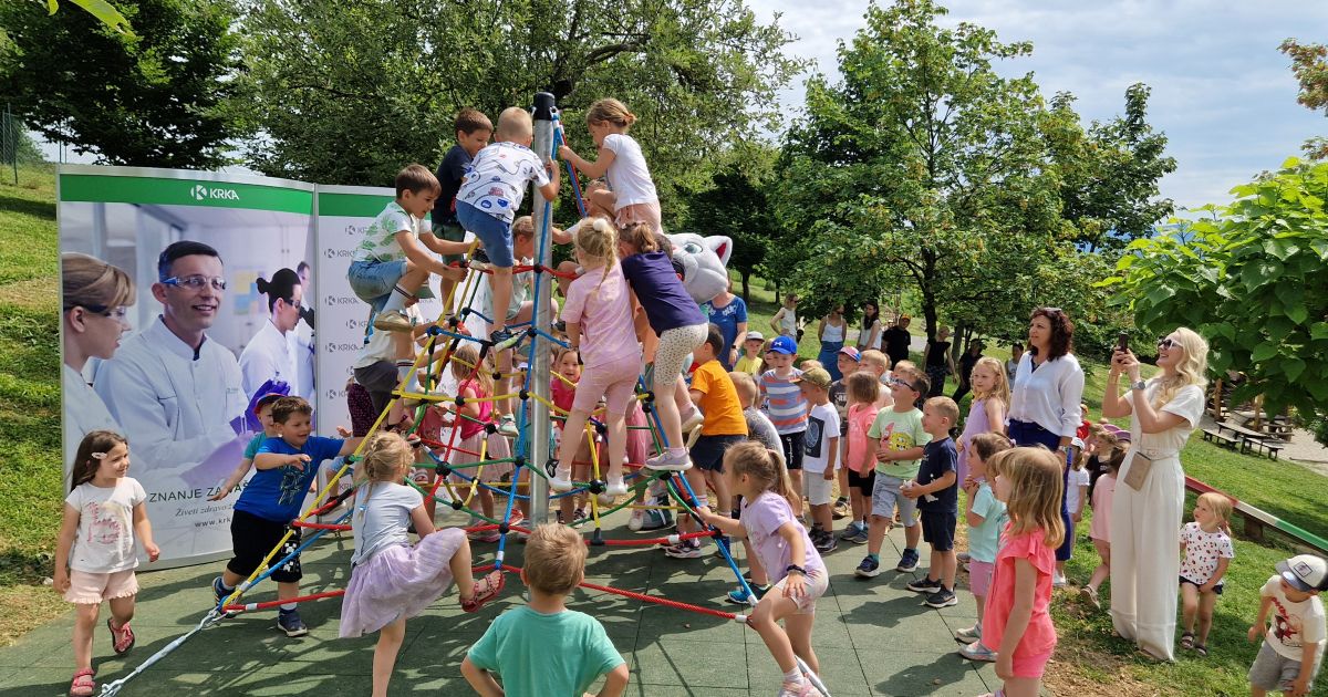 Novo igralo za spodbujanje gibanja otrok v vrtcu Labod Novo mesto - Svet24.si