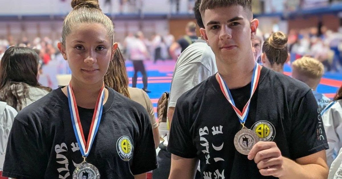 Brežiška karateista Luka Cicvarić in Maja Lazanski srebrna v Čakovcu ...