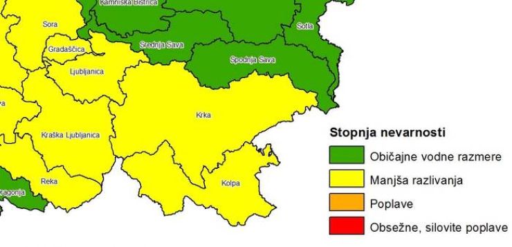 Zaradi padavin možne poplave | Radio Krka – Dolenjska v srcu