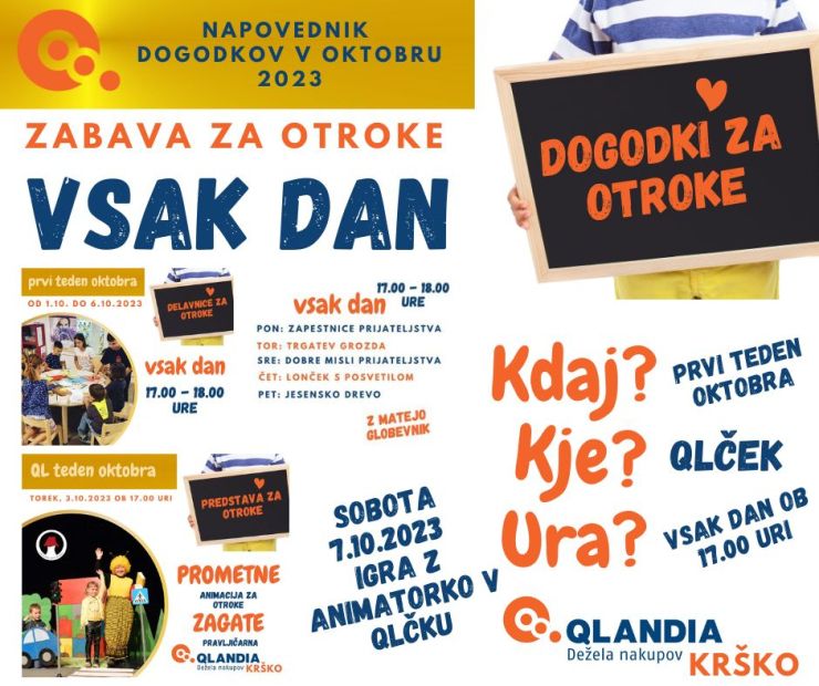 Dogodki za otroke v Qlandii Krško | Radio Krka – Dolenjska v srcu