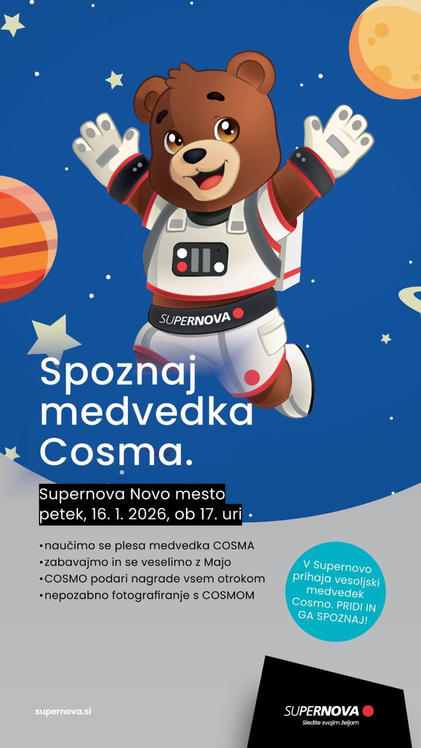 Spoznaj medvedka Cosma v Supernovi Novo mesto | Radio Krka – Dolenjska ...